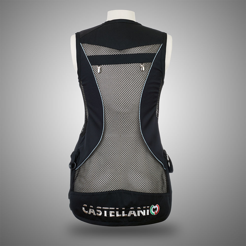 CASTELLANI USA. CASTELLANI WOMENS RIO MESH ALCANTARA VEST 025-010