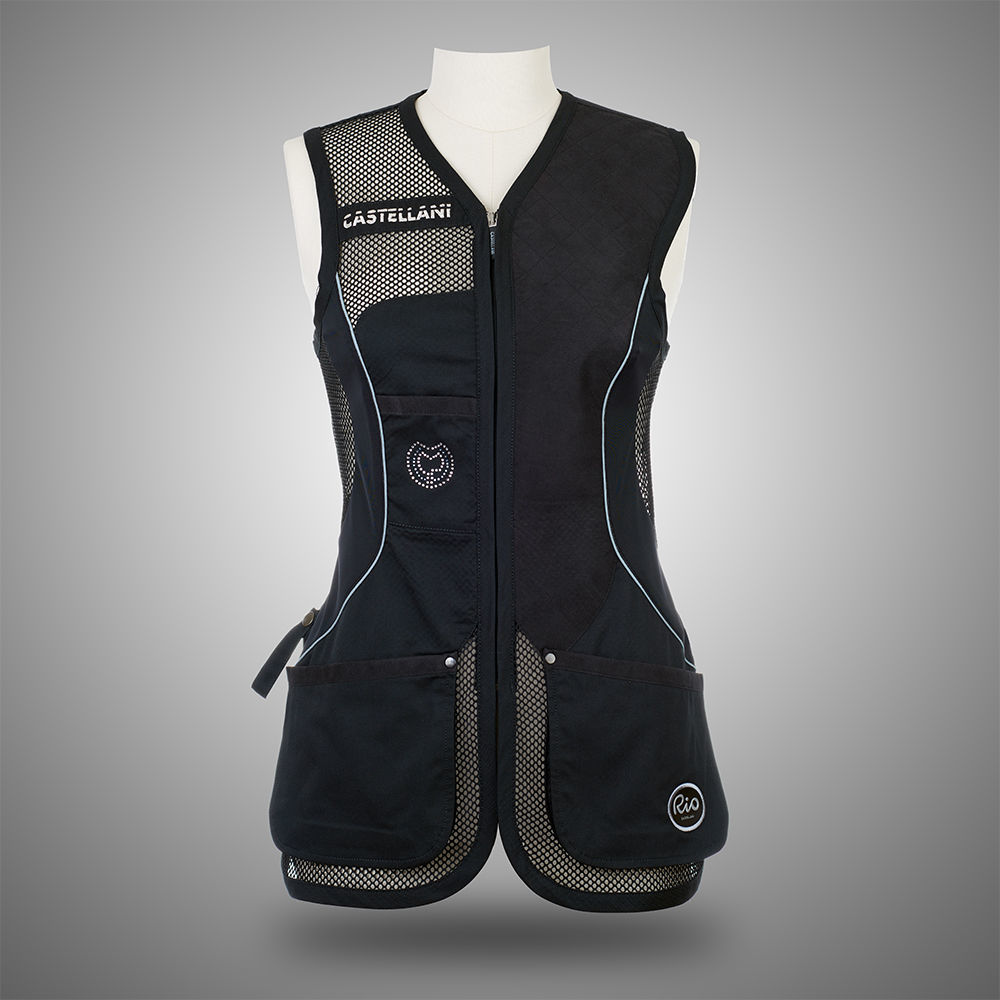 CASTELLANI USA. CASTELLANI WOMENS RIO MESH ALCANTARA VEST 025-010