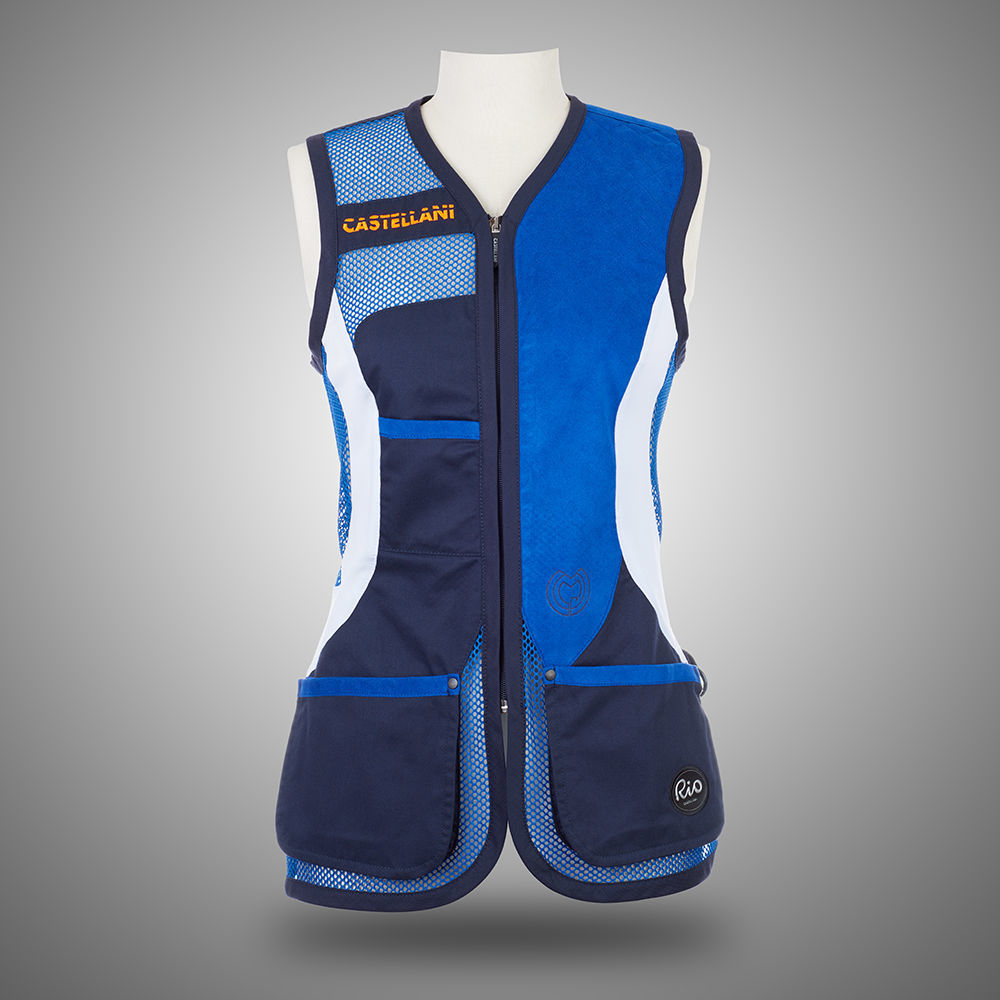 CASTELLANI USA. CASTELLANI WOMENS RIO MESH ALCANTARA VEST 025-156