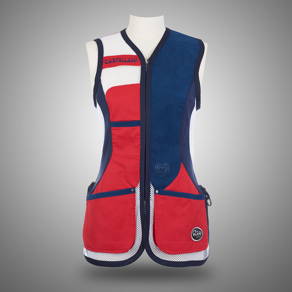 CASTELLANI USA. CASTELLANI WOMENS RIO MESH ALCANTARA VEST 025-158
