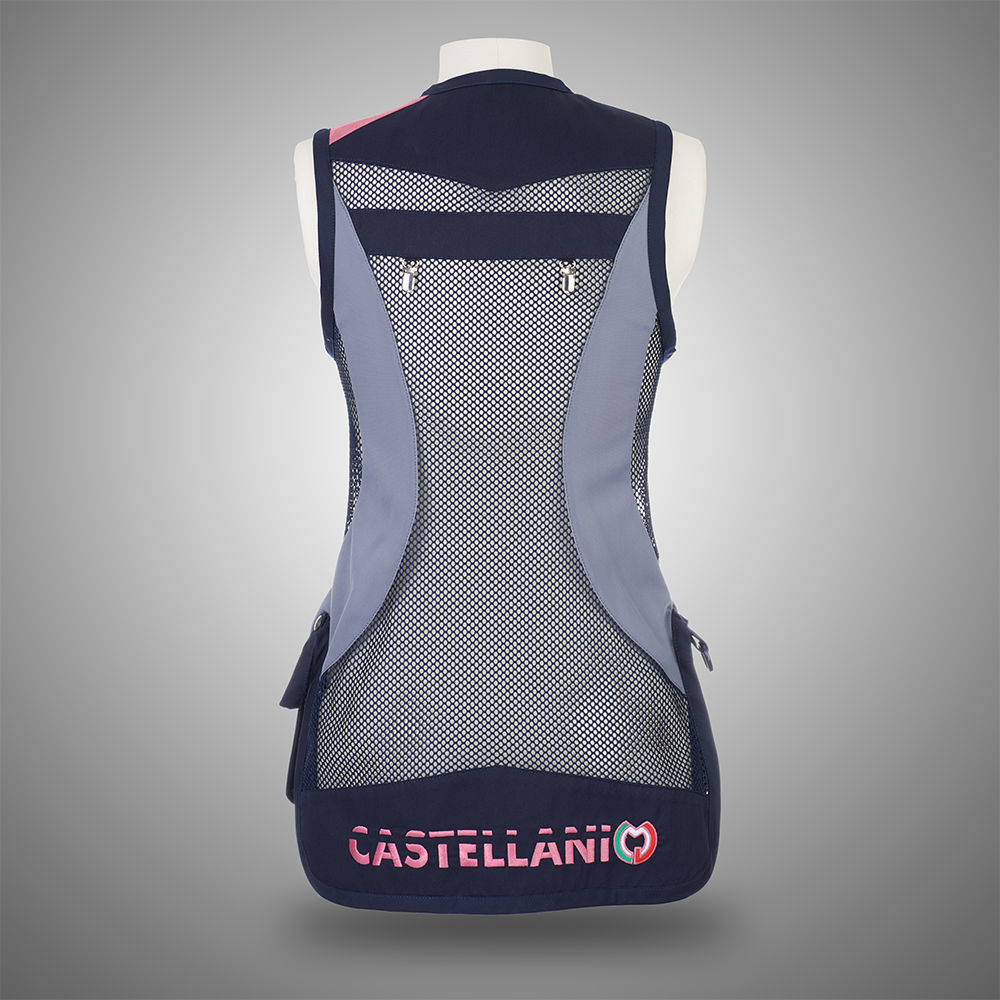 CASTELLANI USA. CASTELLANI WOMENS RIO MESH ALCANTARA VEST 025-159