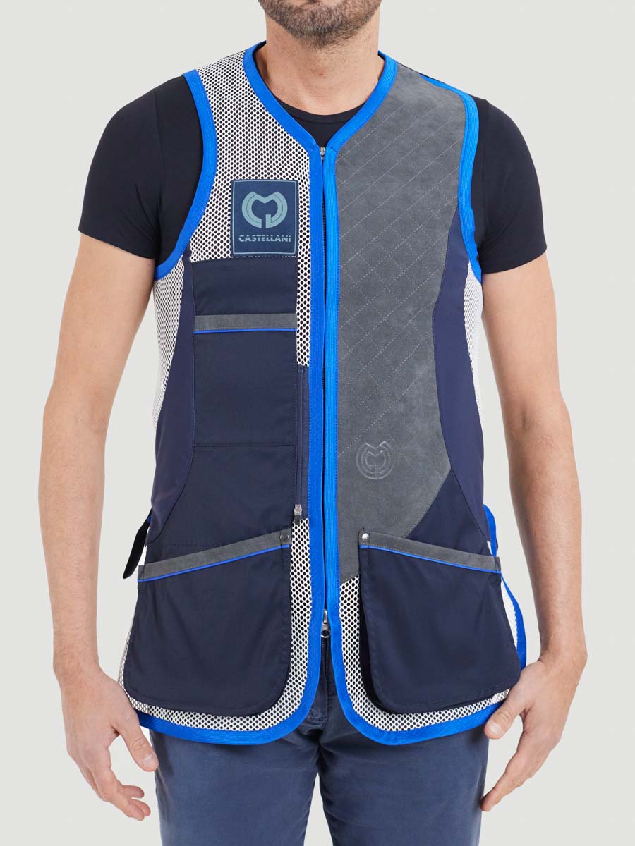 CASTELLANI USA. CASTELLANI MENS EVO MESH ALCANTARA SHOOTING VEST 040-174